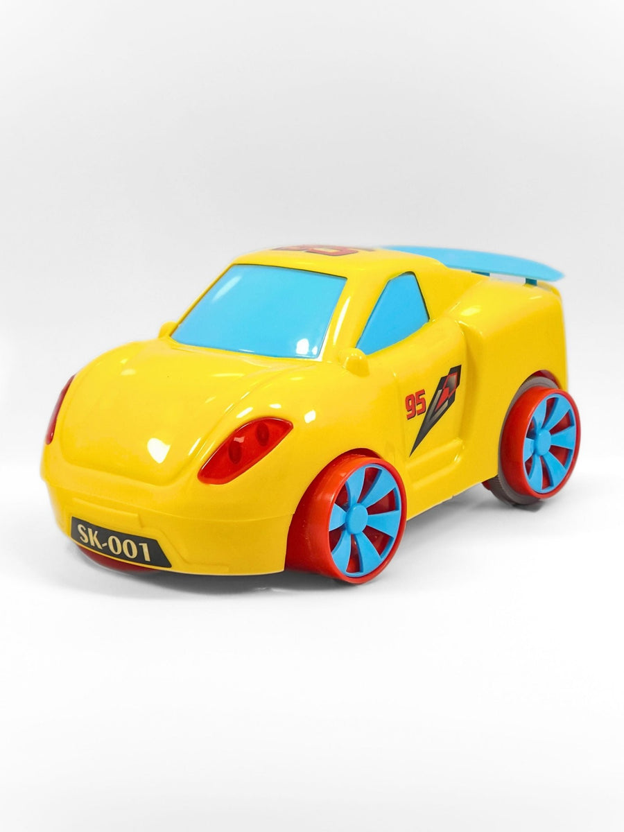 Zoom Into Fun with the Yellow and Blue FAST CAR Racer Toy for Speedy ...
